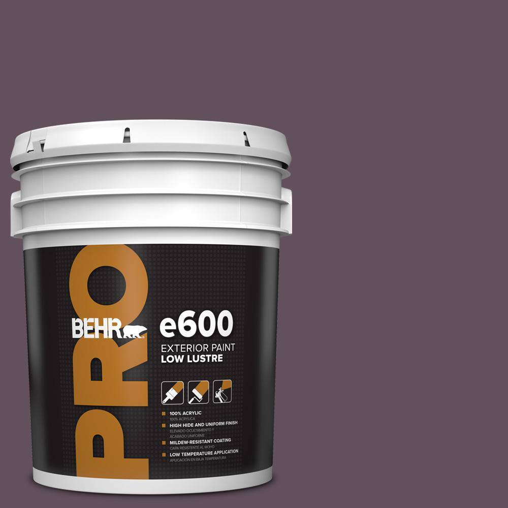 BEHR PRO 5 gal. #S100-7 Medieval Wine Low Luster Exterior Paint PR62305 ...