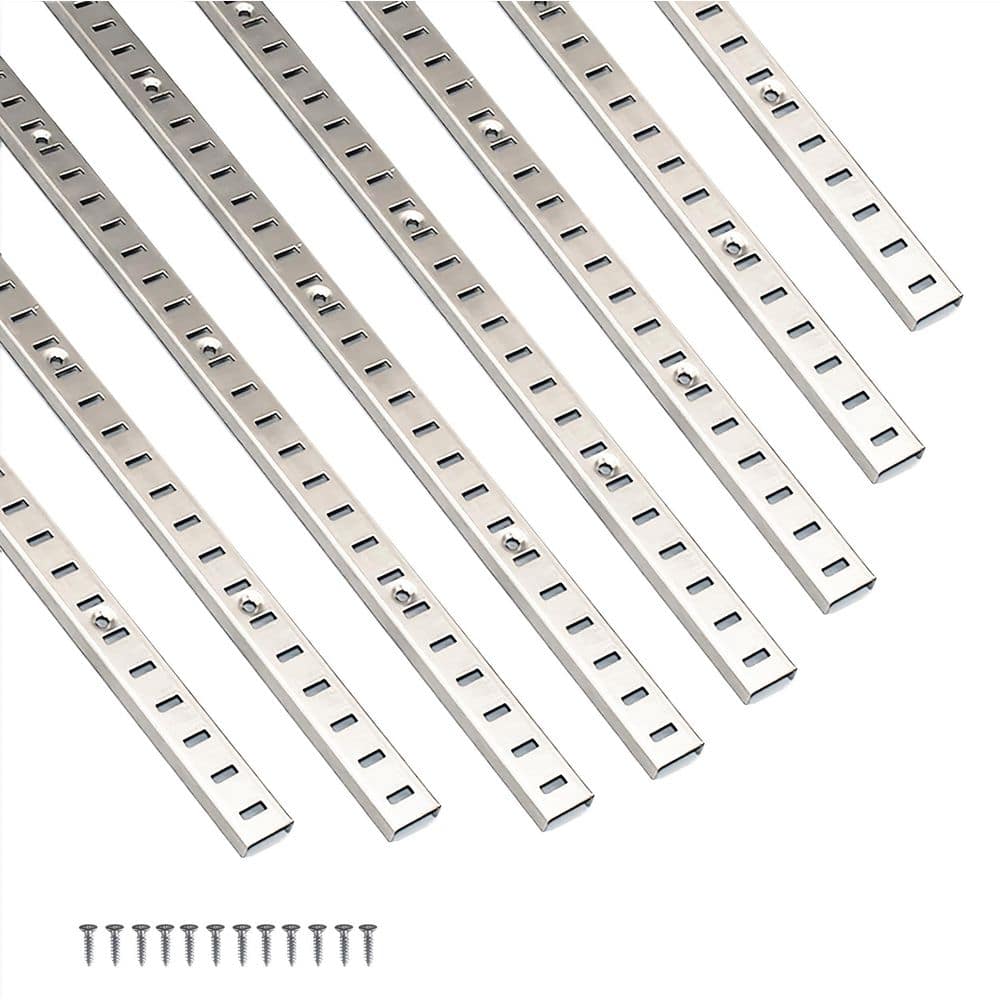 Wudkey Adjustable Shelf Bracket 40 in. 8-Pack, Shelf Pilaster Strips ...