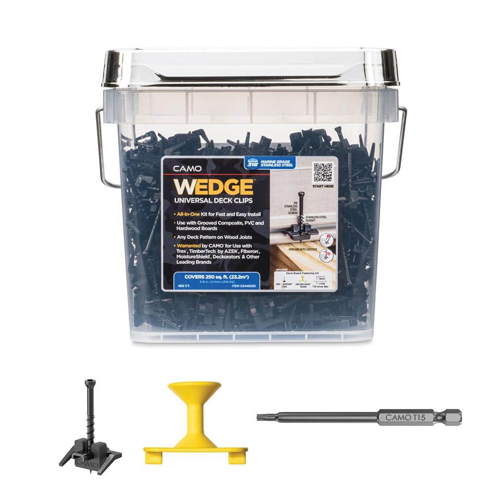 CAMO Wedge Stainless Steel Hidden Deck Fastener Clip (450-Count/250 sq ...