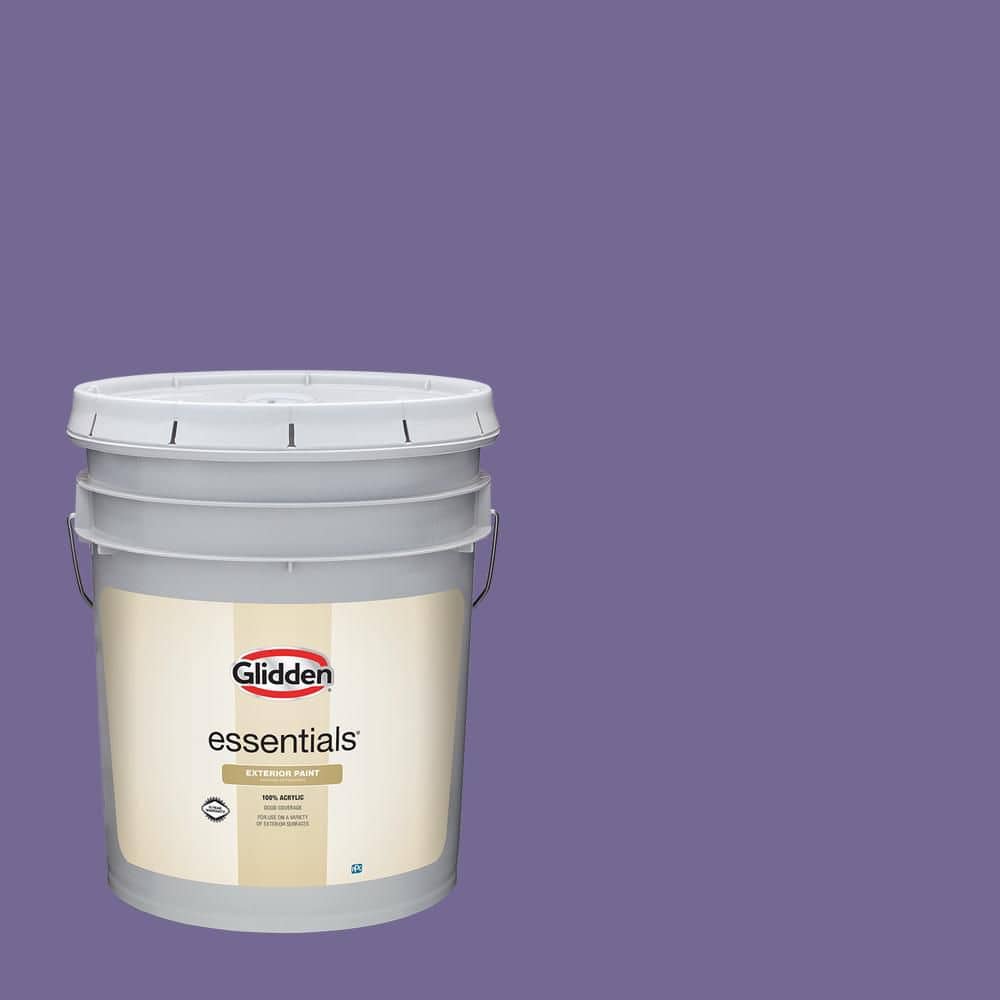 Glidden Essentials 5 gal. PPG1175-6 Purple Grapes Satin Exterior Paint ...