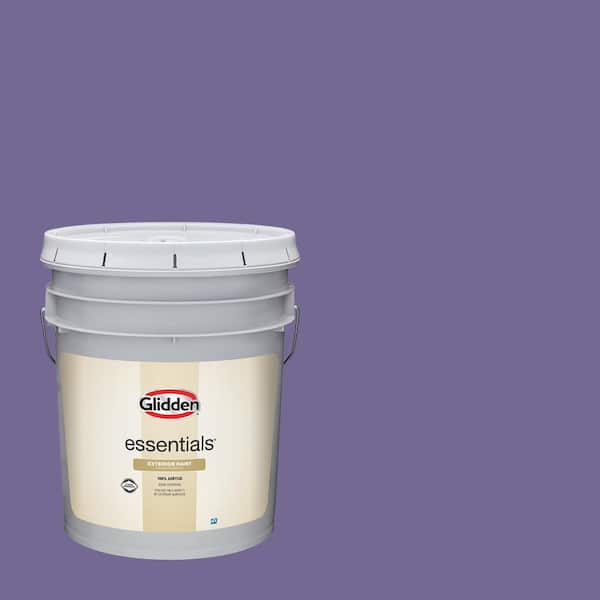 Glidden Essentials 5 gal. PPG1175-6 Purple Grapes Satin Exterior Paint ...