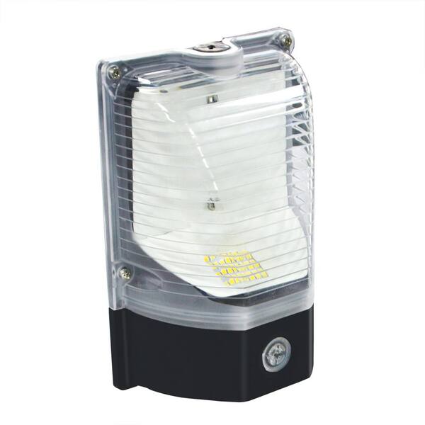 WYZM 100-Watt Equivalent Integrated LED Black Outdoor Dusk to Dawn LED ...