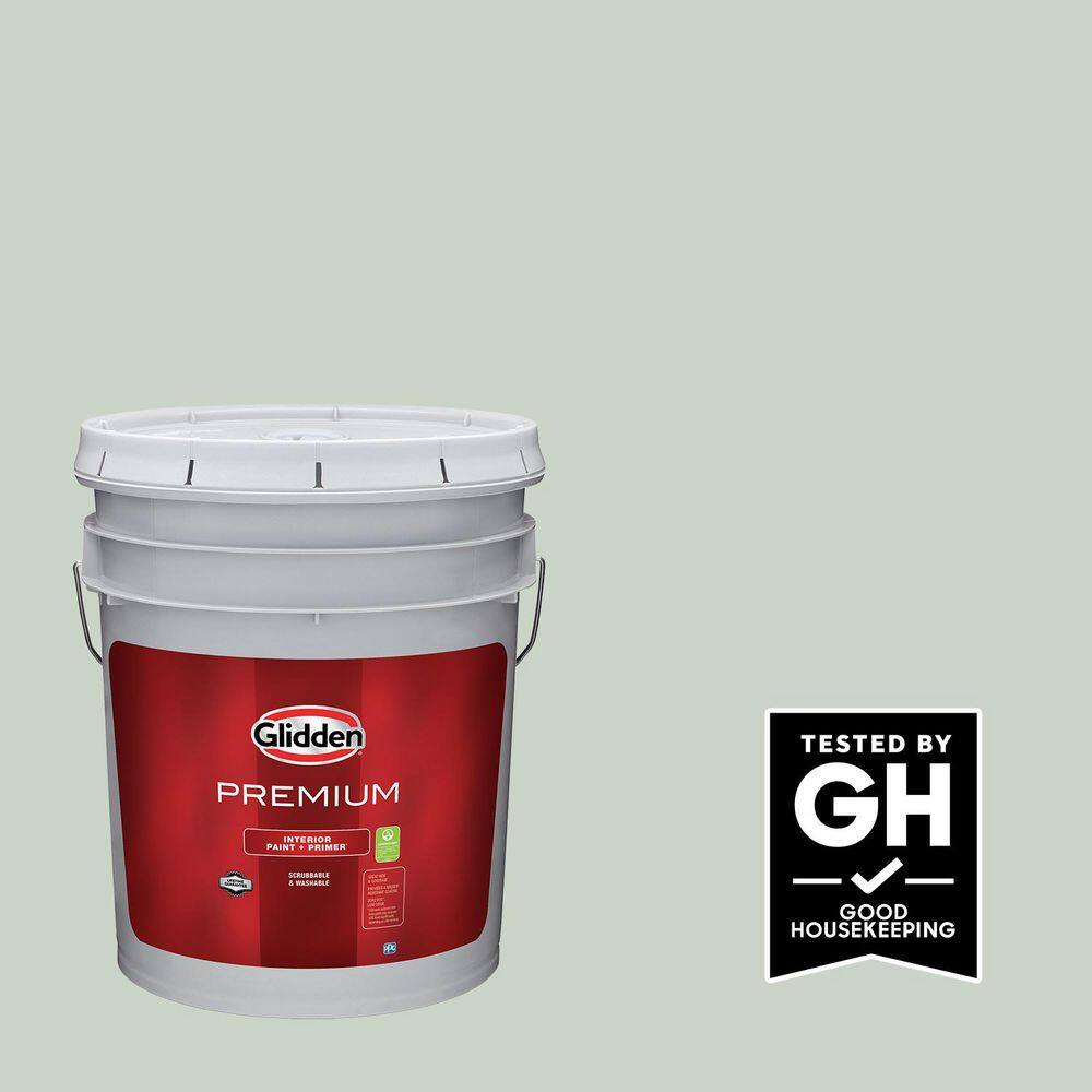 Glidden Premium 5 gal. PPG1129-2 Falling Star Satin Interior Latex ...