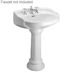 Pegasus Victoria 26 in. Pedestal Combo Bathroom Sink for 8 in ...