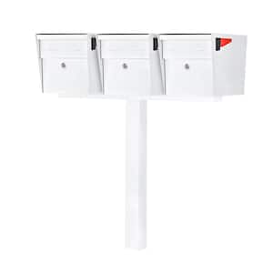 Mail Boss Mail Manager X3 Locking Mailbox Combo Kit with In-Ground Post ...