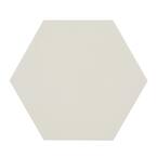 Basics Biscuit 9 in. x 10 in. Matte Porcelain Hex Floor and Wall Tile ...
