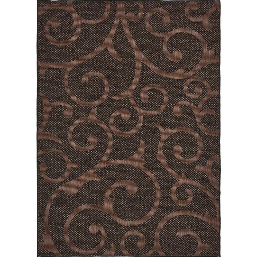 Unique Loom Outdoor Vine Chocolate Brown 8' 0 x 11' 4 Area Rug 3135668 ...