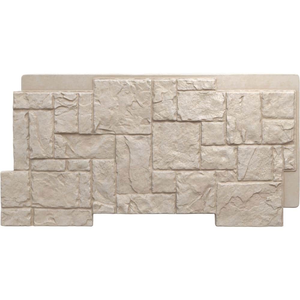 Ekena Millwork Castle Rock 49 in. x 1 1/4 in. Sea Shell Stacked Stone ...