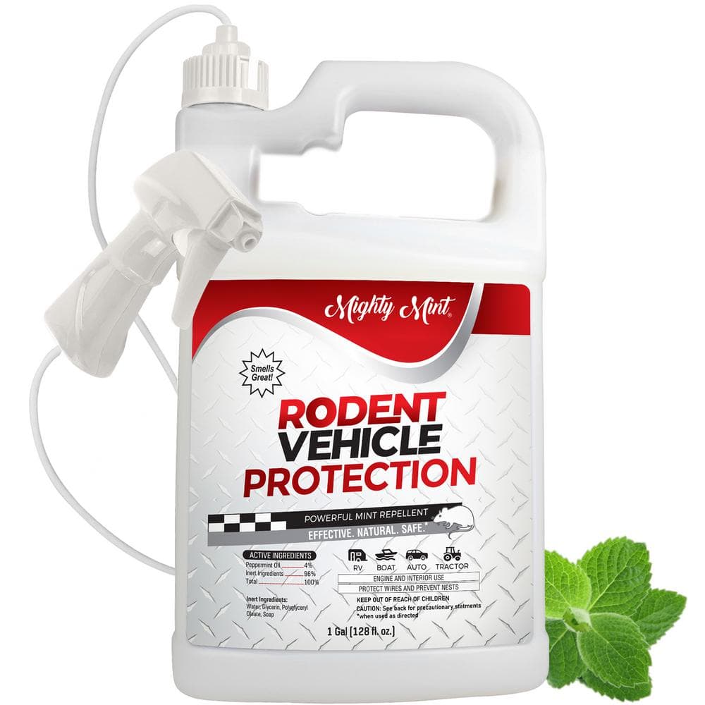 Mighty Mint 128 oz. Rodent Repellent Spray for Vehicle Engines and Interiors Cars Trucks RVs and Boats VG 128 The Home Depot
