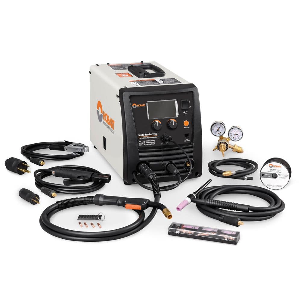 HOBART Multi-Handler 200 Amp Multi-Process Welder, MIG/DC-TIG/STICK ...