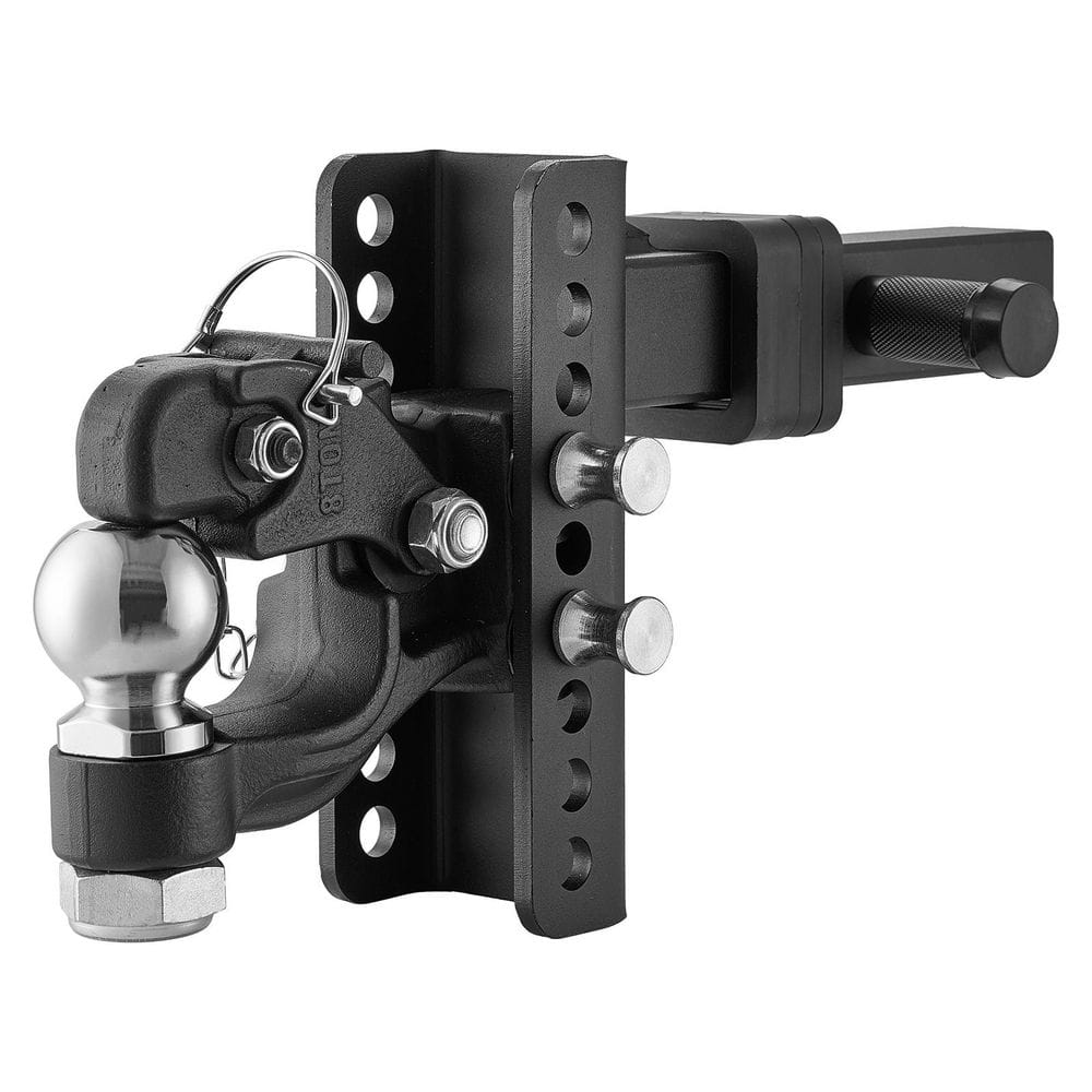VEVOR Adjustable Trailer Hitch Fit 2 in. Receiver Trailer Hitch Ball ...