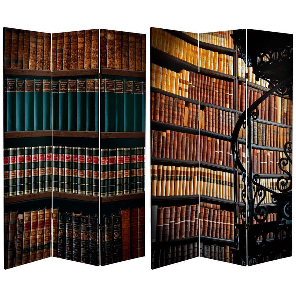 RED LANTERN 6 ft. Printed 3-Panel Room Divider CAN-BOOK - The Home Depot