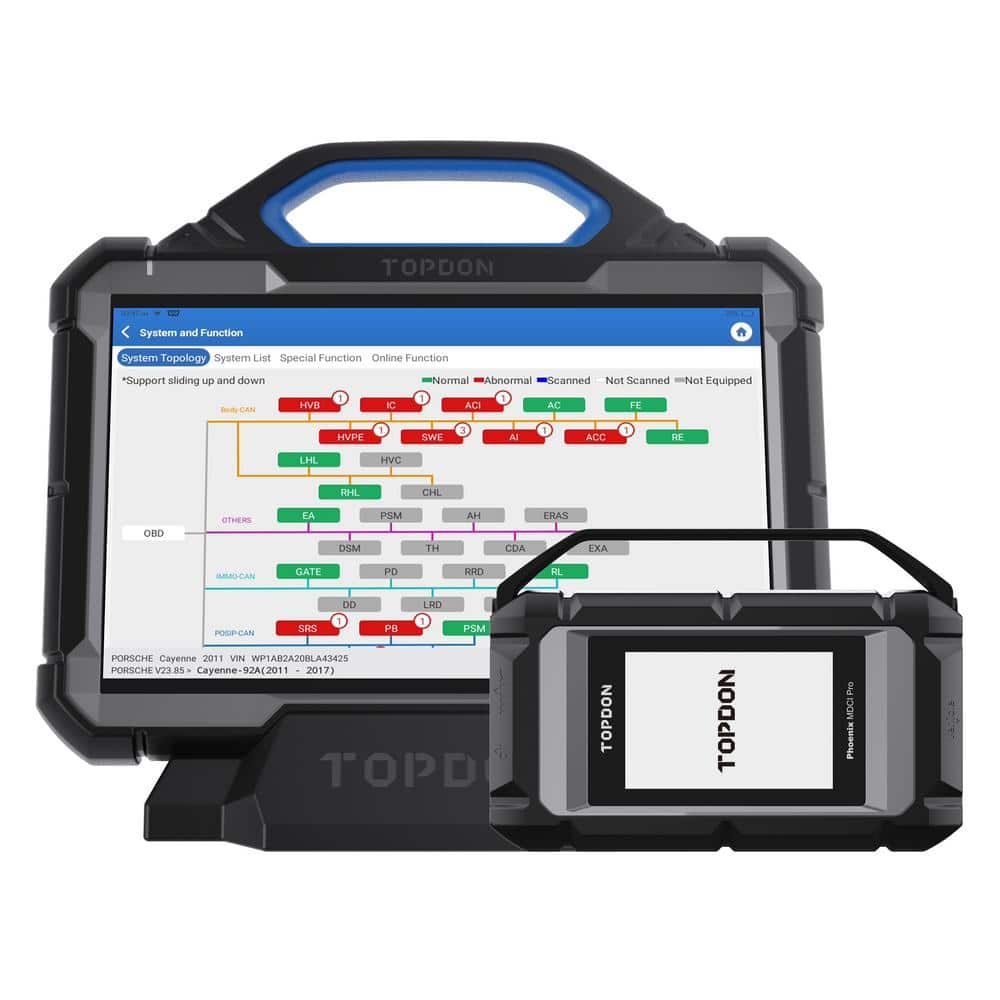 TOPDON Phoenix Max-13.3 in. OE-Level Scan Tool, Docking Station, Cloud ...