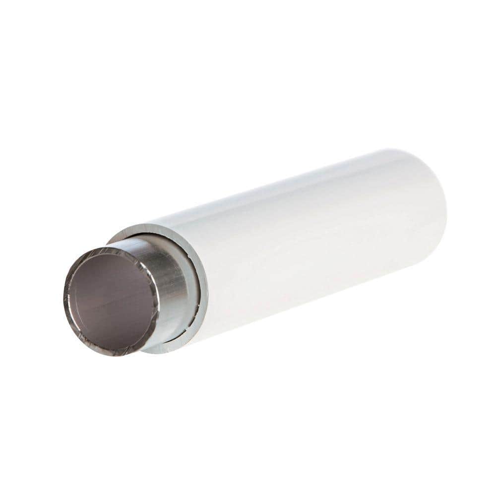 104 in. White Handrail with Aluminum Insert 167651 - The Home Depot