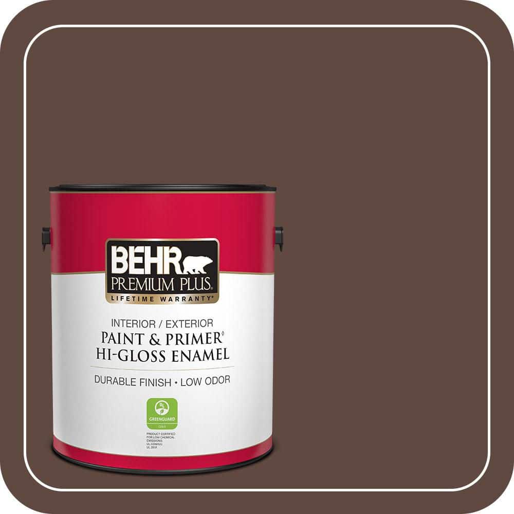 BEHR PREMIUM PLUS 1 gal. #S-G-780 Spiceberry Hi-Gloss Enamel Interior ...