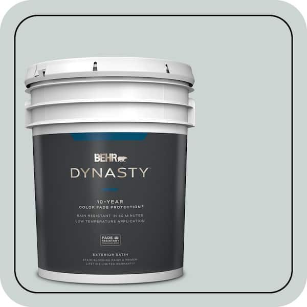 BEHR DYNASTY 5 gal. #ECC-34-1 Pacific Mist Satin Enamel Exterior Stain ...