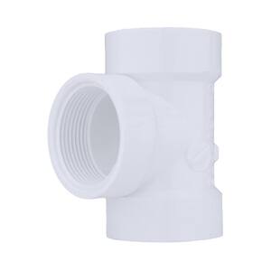 Charlotte Pipe 6 in. x 6 in. x 4 in. PVC DWV Hub x Hub Sanitary Tee ...
