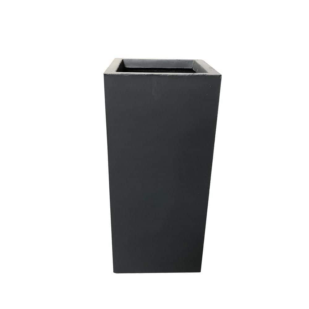 Reviews for KANTE 27.6"H Charcoal Tall Rectangular Concrete Planter ...