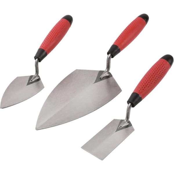 KIWDZFU 11 x 5-1/2 Philadelphia Trowel with Soft Handle Carbon Steel 5-1/2 x 2-7/8 Pointing ...
