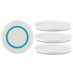 Palm Outdoor Australia 10 in. White Palm Non-slip Dinner Plate with ...