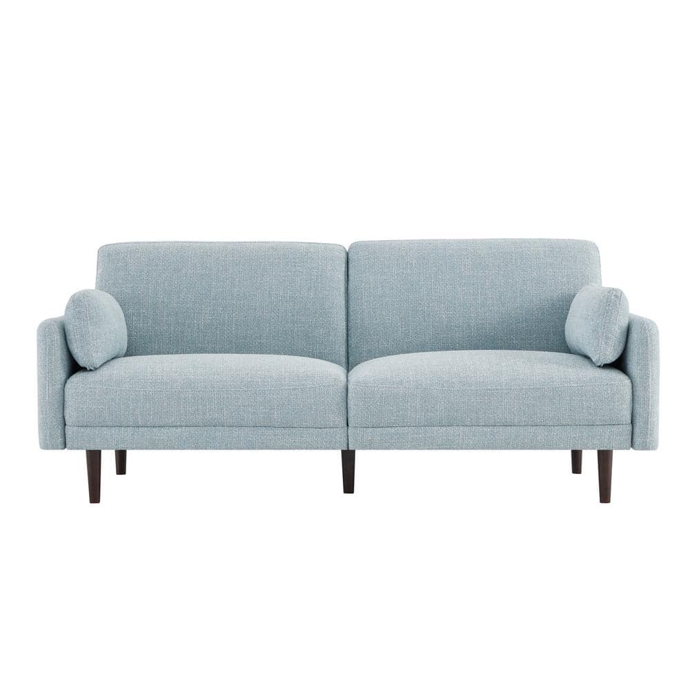 Spruce & Spring Phoebe 73 in. Square Arm Fabric Rectangle Sofa in. Mint ...