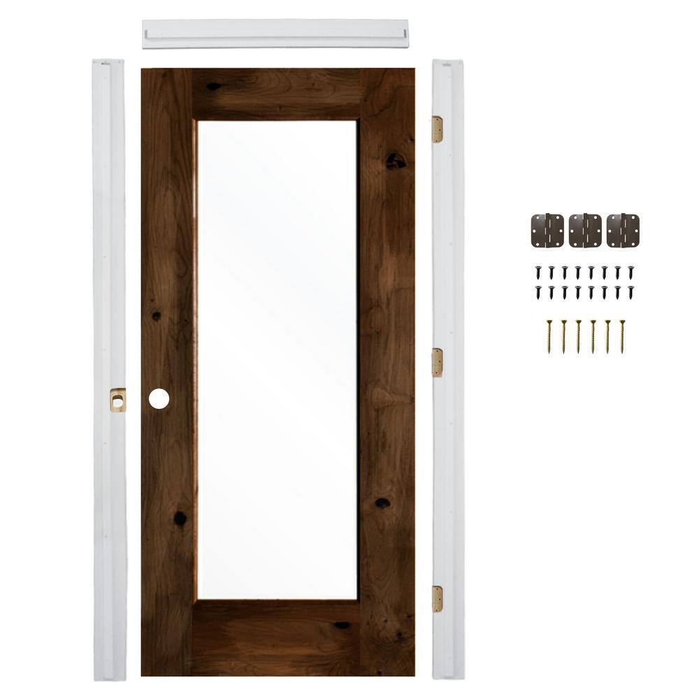 Krosswood Doors Ready-to-Assemble 32 in. x 80 in. Right-Hand 1-Lite ...