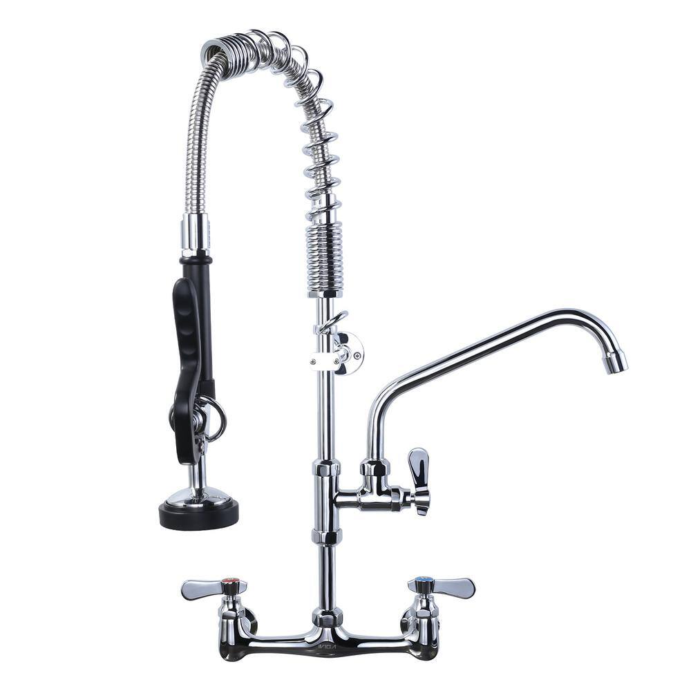 IVIGA 25 in. H Commercial Wall Mount Triple Handle Pull Down Sprayer ...