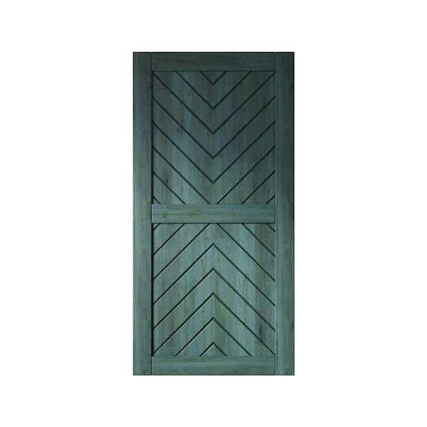 HOMACER JT4 36 in. x 80 in. C-Panel Solid Core Royal Pine Fishbone ...