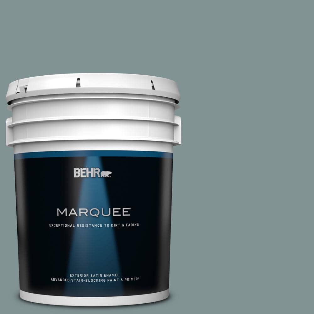 BEHR MARQUEE 5 gal. #QE-53 Raindance Satin Enamel Exterior Paint ...