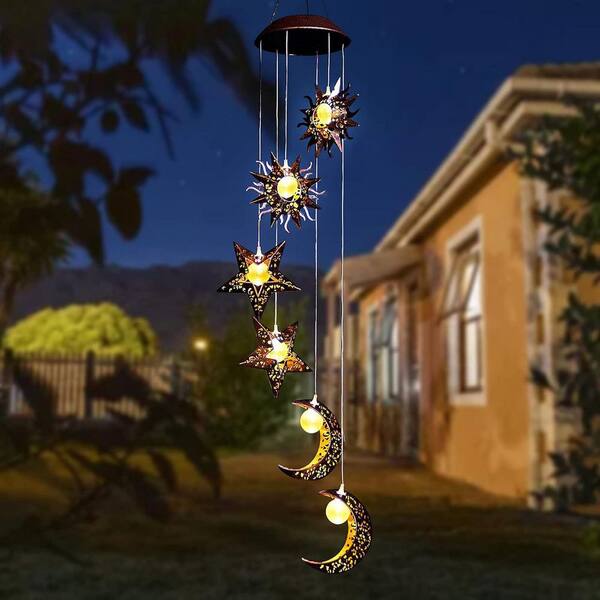 Patio Wind Chimes Solar Sun Light Wind Chimes For Outside For Women ...