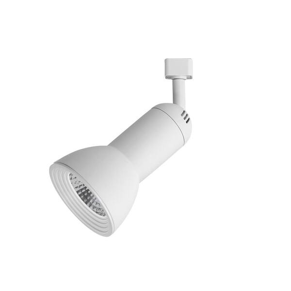 Hampton Bay 1-Light White Integrated LED Medium-Step Linear Track Head ...