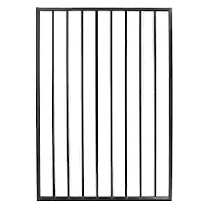 US Door and Fence Pro Series 2 .75 ft. x 3.6 ft. Black Galvanized Steel ...