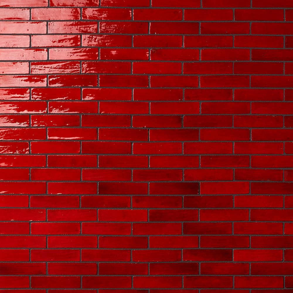 Ivy Hill Tile Orion Red 2 in. x 8 in. Handmade Glazed Ceramic Wall Tile ...