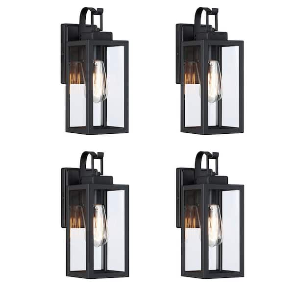 Reviews for Hukoro Foothill 13.78 in. 1-Light Matte Black Outdoor Wall ...