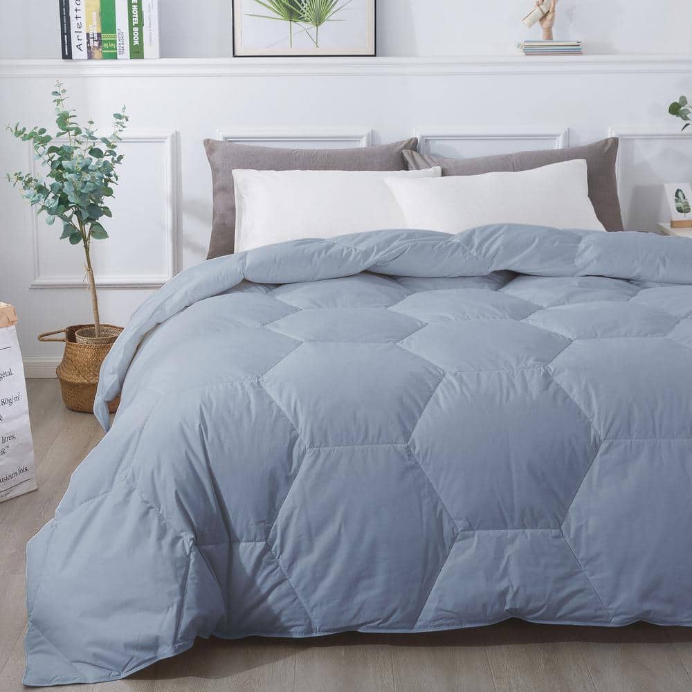 Honeycomb Stitch Year Round Warmth Light Blue King Down Alternative ...