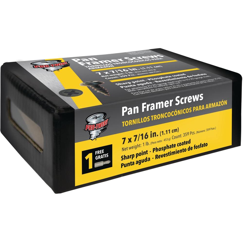 Pro-Twist #8 x 3/4 in. #2 Phillips Pan Head Screws 1 lb. Box NPD8341 ...