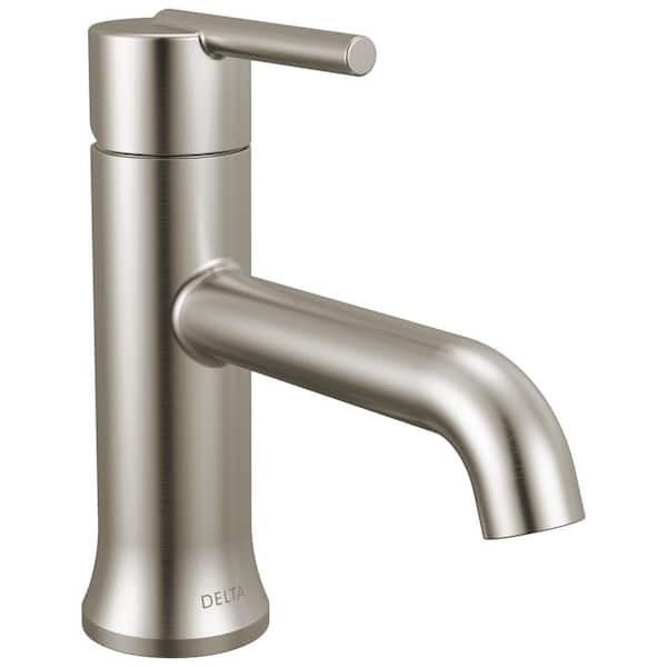 Delta Trinsic 1 Handle Single Hole Bathroom Faucet with Valve Included ...