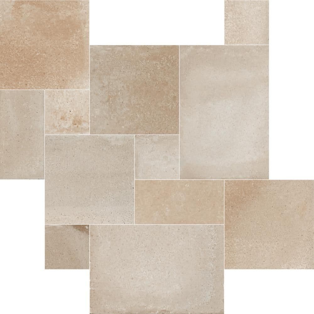 Merola Tile Adagio Bone Modular 8 in. x 8 in. Porcelain Floor and Wall ...