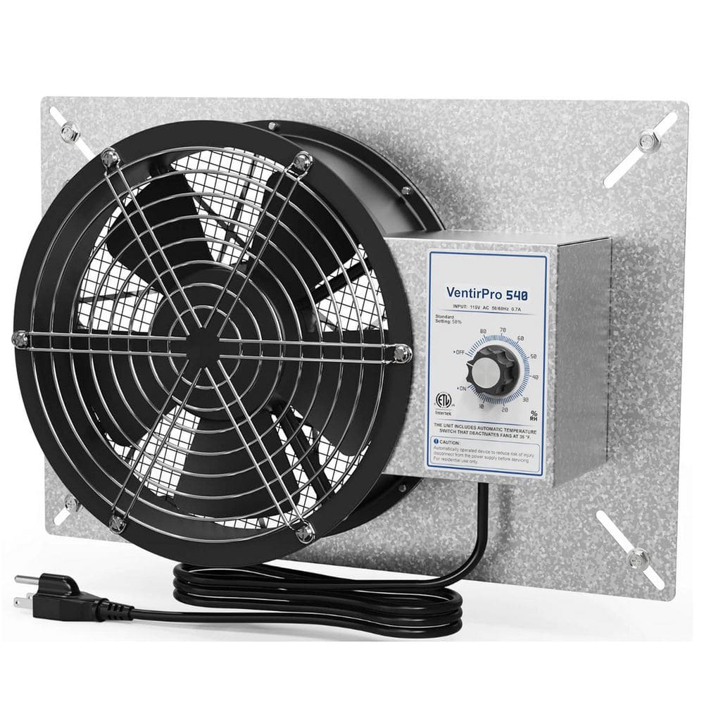 KIWDZFU Crawlspace Ventilation Fan 540 CFM with Humidistat and ...
