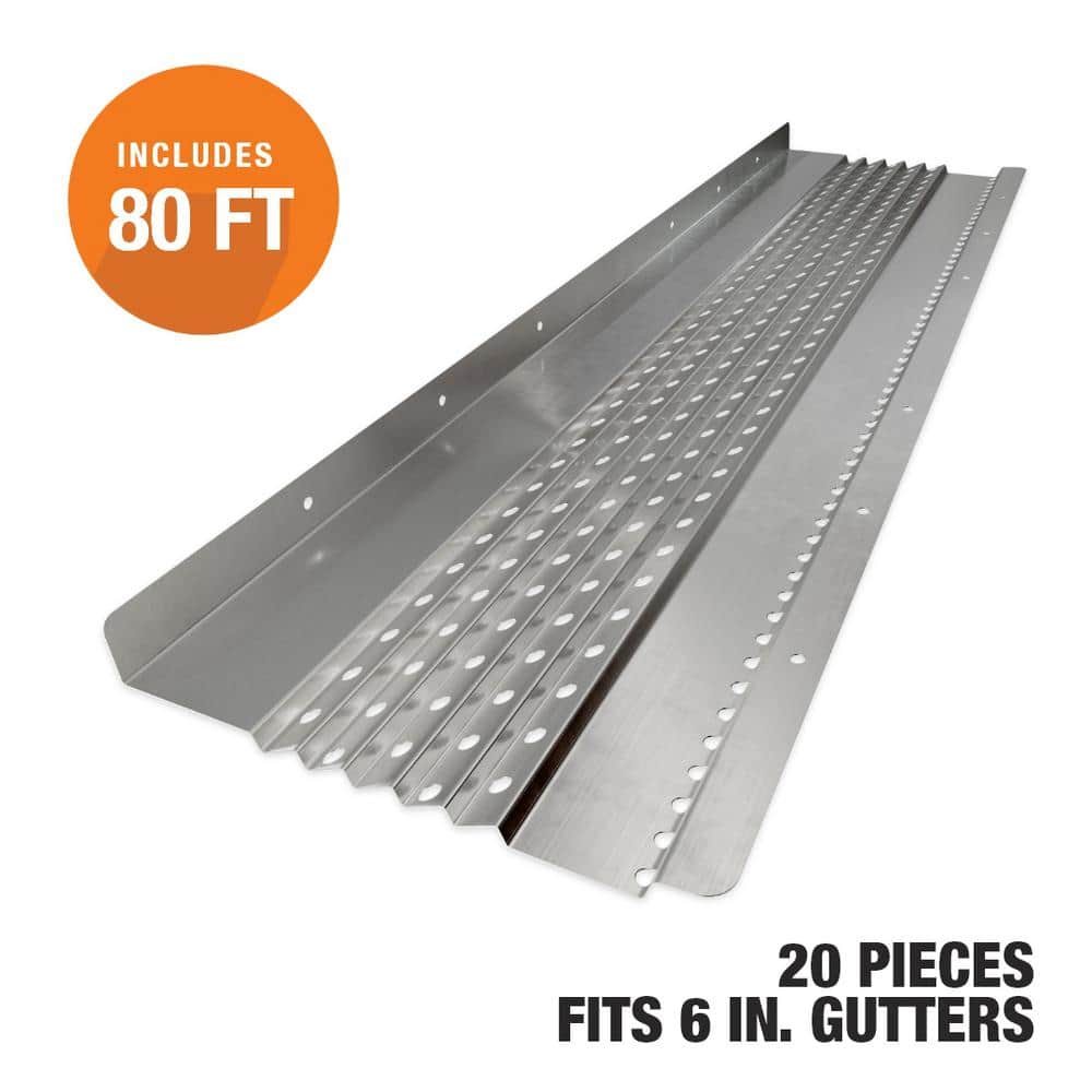 Gutter Guard by Gutterglove 4 ft. L x 6 in. W All-Aluminum Gutter Guard ...