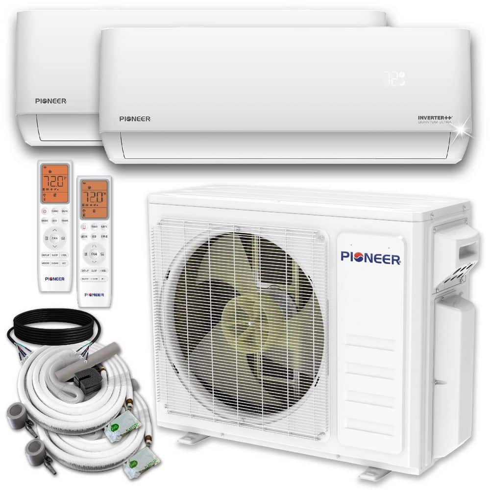 Pioneer Quantum Ultra 2-Zone 18,000 BTU 24 Seer Ductless Wi-Fi Enabled ...