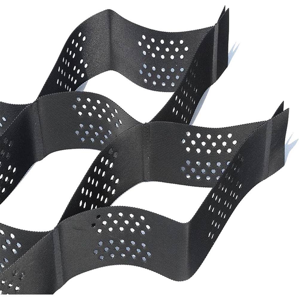 Wellco 6 ft. x 50 ft. 4 in. 25N Geogrid Black Plastic Paver Base for ...