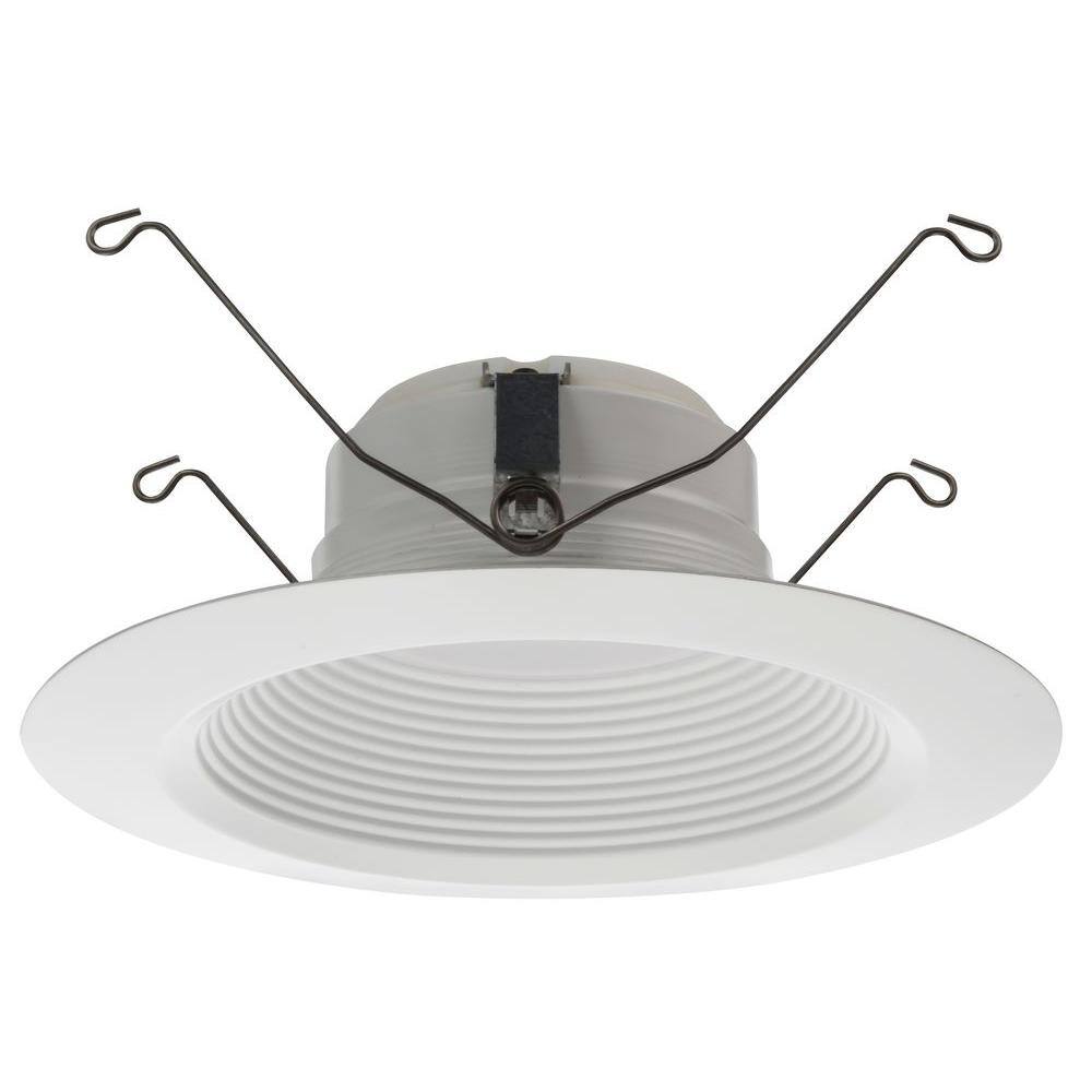 Lithonia Lighting E-Series 5 in. and 6 in. Matte White Recessed LED ...