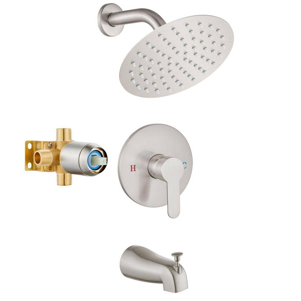 PICTURESQUE CENDU LLC 1-Handle Wall Mount Shower Trim Kit in Brushed ...