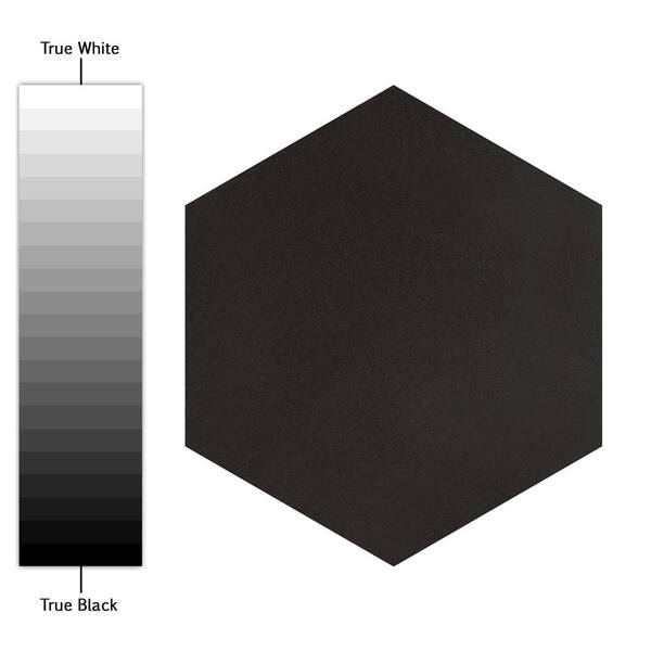 Buy Textile Basic Hex Black 8-5/8 in. x 9-7/8 in. Porcelain Floor and ...