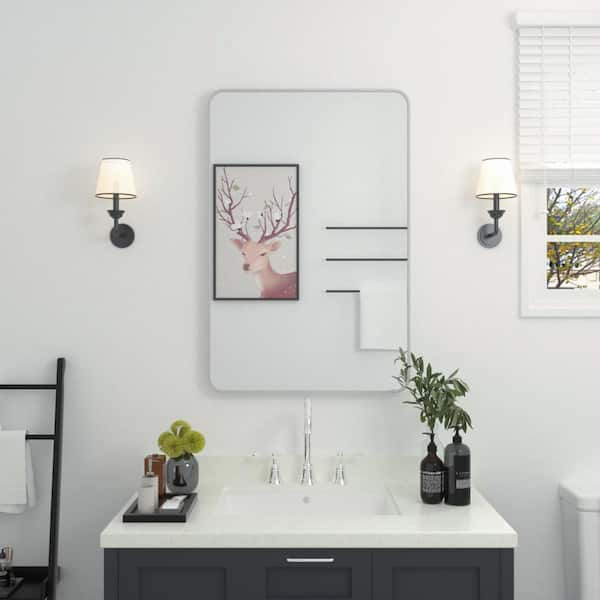 niveal 24 in. W x 36 in. H Rectangular Framed Wall Bathroom Vanity ...