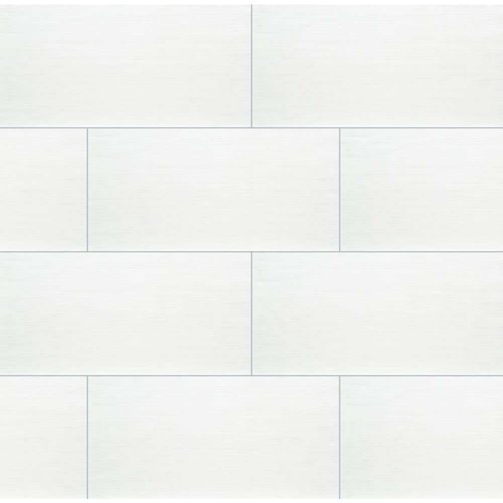 MSI Metro Blanco 12 in. x 24 in. Matte Porcelain Floor and Wall Tile ...