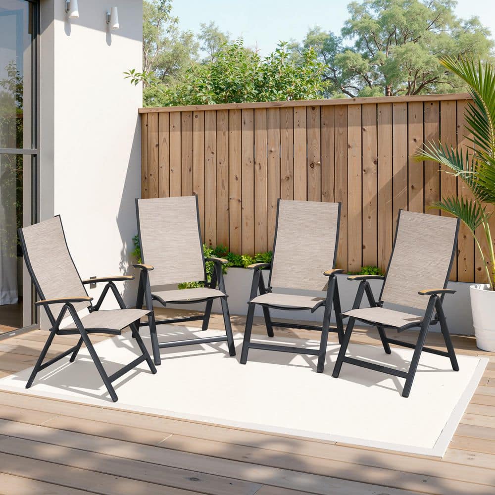 Crestlive Products Foladable Dining Chair Adjustable Backrest Aluminum ...