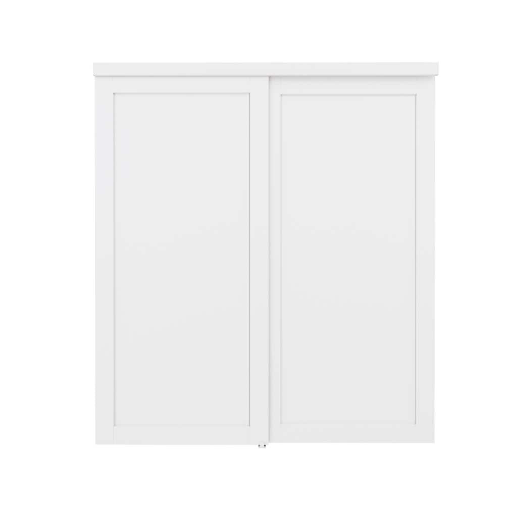 ARK DESIGN 72 in. x 80 in. Paneled 1-Lite Blank Pattern White Primed ...