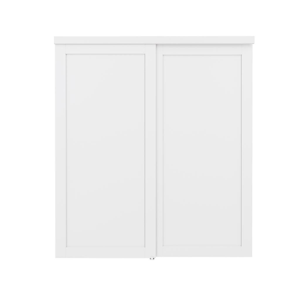 EH PUERTA 72 in. x 96 in. Paneled 1-Lite Blank Pattern White Primed MDF ...